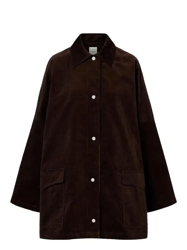 TOTEME Cotton Corduroy Overshirt - Brown