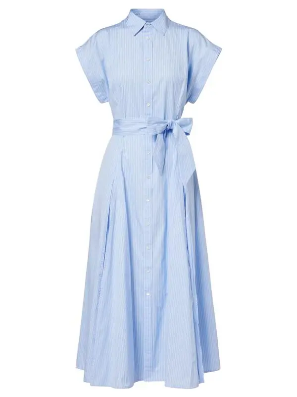Polo Ralph Lauren Bengal Stripe Cotton Shirt Dress - Blue