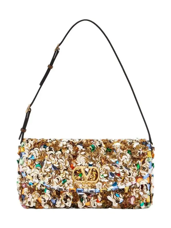 Valentino Garavani Vain Soft Mini Sequined Shoulder Bag - Multicoloured
