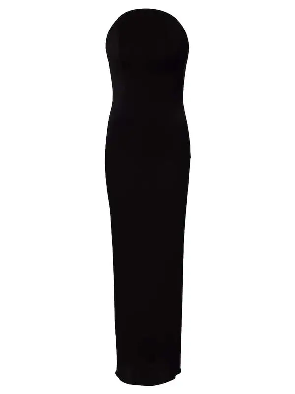 Alaïa Sheer Jersey Cocktail Dress - Black