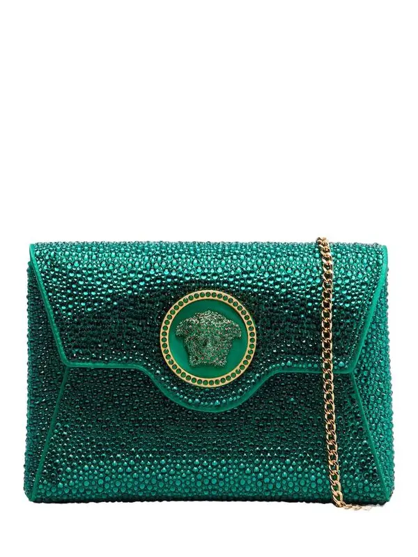 Versace Medusa Mini Embellished Crossbody Bag - Green