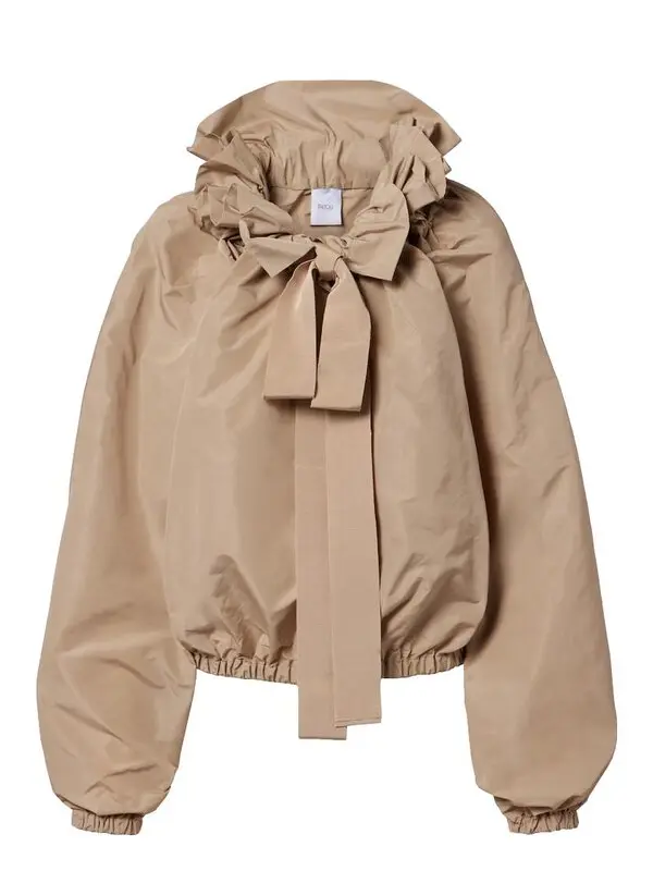 PATOU Tie-neck Faille Top - Beige