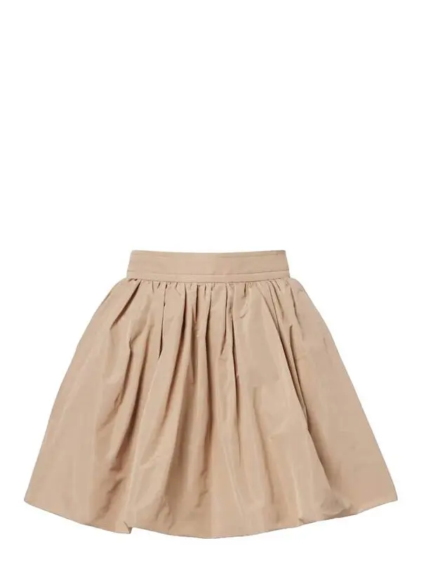 Patou Gathered Faille Miniskirt - Beige