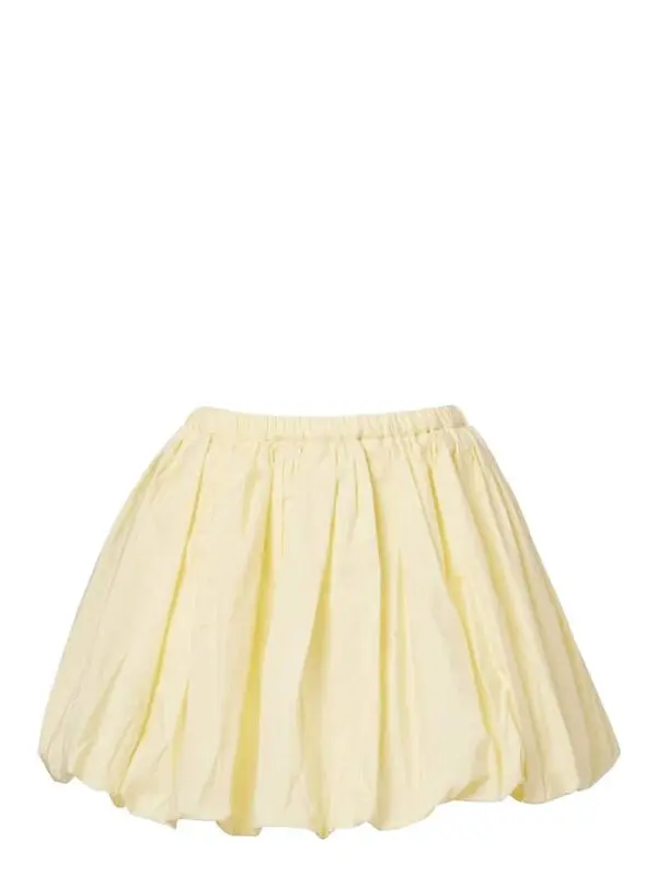 Patou Gathered Mini Skirt - Yellow
