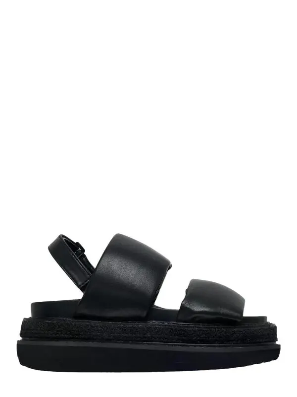 Yohji Yamamoto Platform Leather Sandals - Black