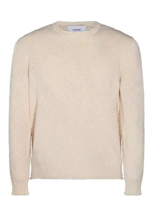 LARDINI Textured Crew Neck Sweater - Neutrals