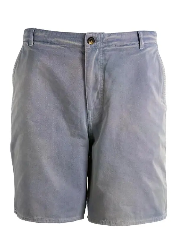 Prada Logo-patch Gabardine Shorts - Blue