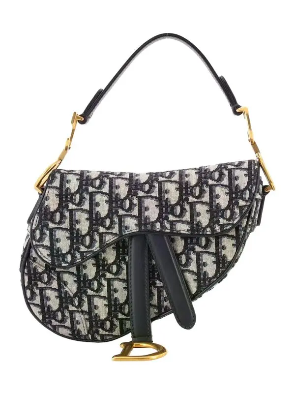 Dior Saddle Handbag Oblique Canvas Mini Shoulder Bag - Blue