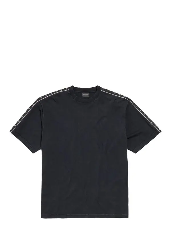 Balenciaga Stripe T-shirt Medium Fit - Black