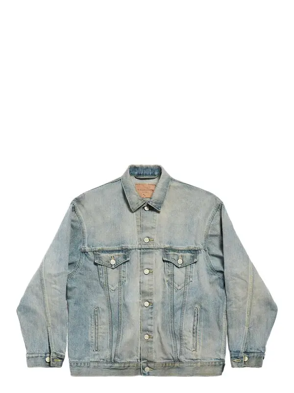 Balenciaga Regular Fit Denim Jacket - Blue