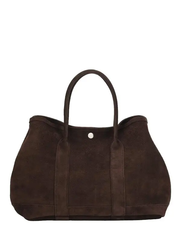 EZRA ARTHUR Audrey Nubuck Suede Leather Tote Bag - Cocoa