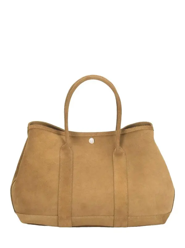 EZRA ARTHUR Audrey Nubuck Suede Leather Tote Bag - Sand