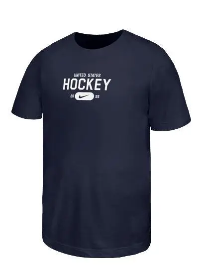 Nike Youth Us Hockey 2026 Winter Olympics Core T-shirt - Navy