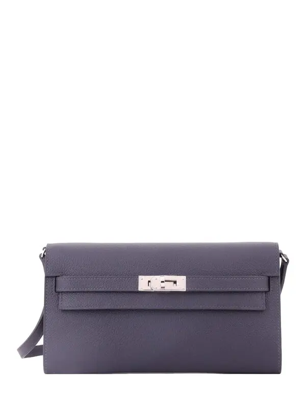 HERMES Kelly To Go Wallet Evercolor - Gris Misty