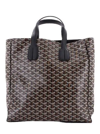 Goyard Voltaire Iii Tote Coated Canvas - Black