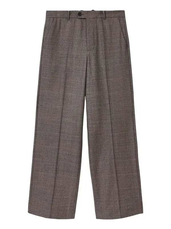 ALLSAINTS Wool-blend Check Clover Trousers - White