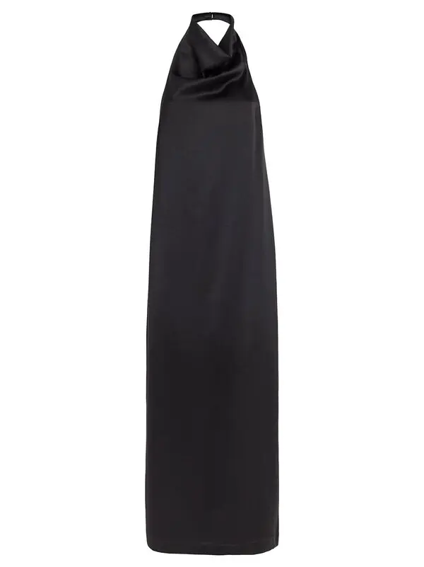 ESSE STUDIOS Satin Cartia Maxi Dress - Black