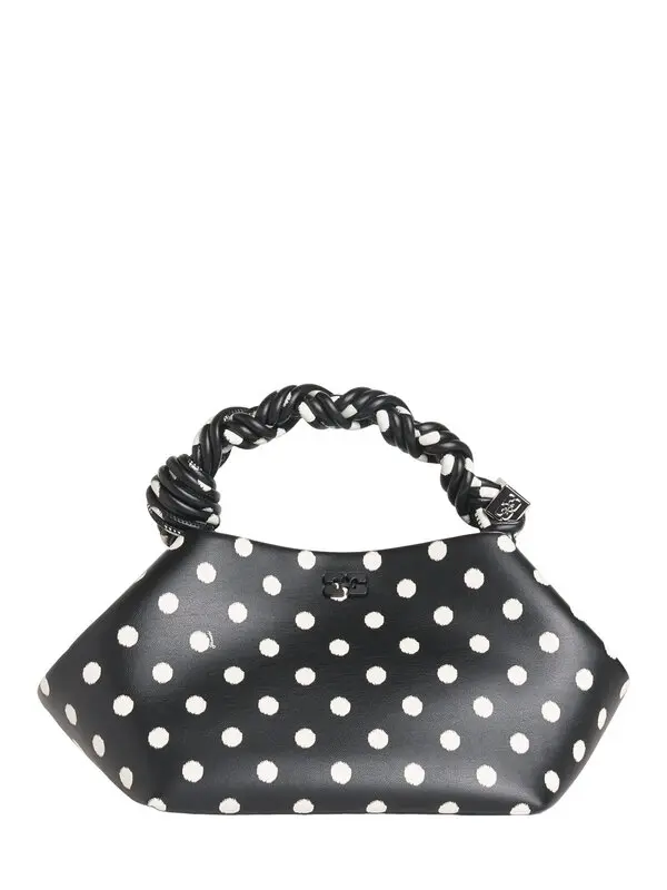GANNI Small Polka-dot Bou Top-handle Bag - Black