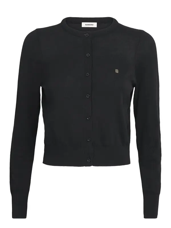 Sandro Cotton-blend Cardigan - Black