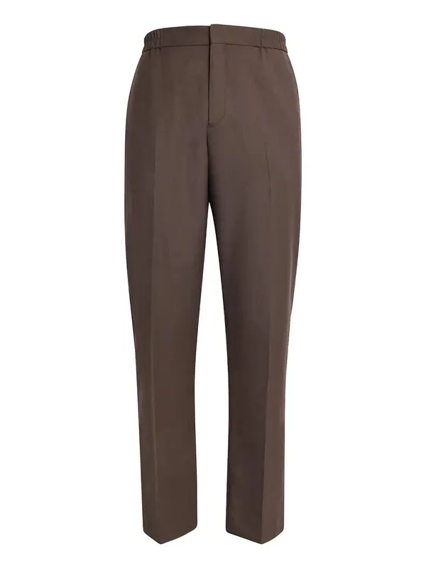 Paul Smith Wool Elasticated Trousers - Brown