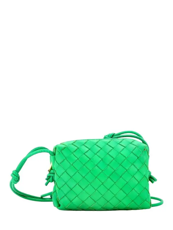 Bottega Veneta Loop Intrecciato Nappa Mini Crossbody Bag - Green