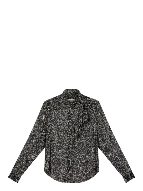 MARANT ETOILE Leona Floral Print Top - Black