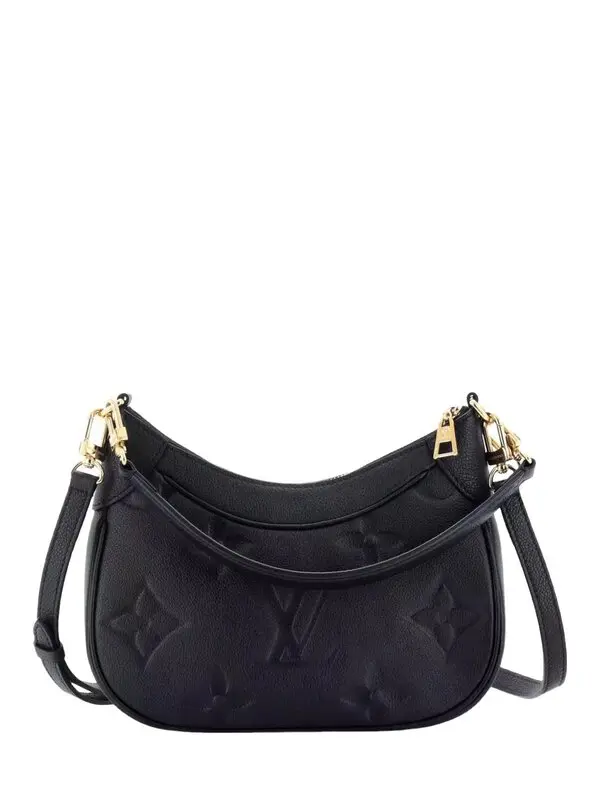 LOUIS VUITTON Bagatelle Nm Monogram Empreinte Giant Shoulder Bag - Black