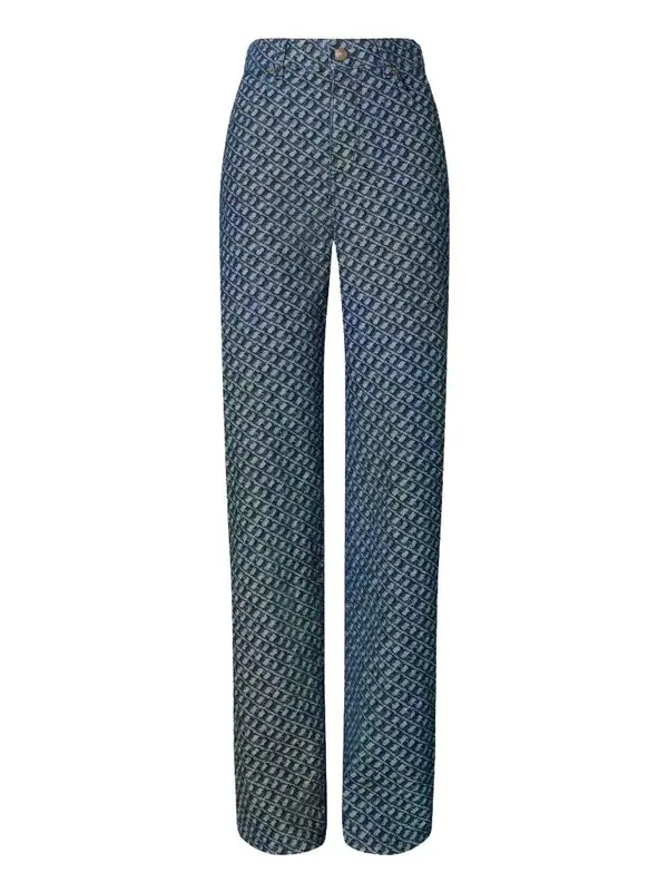 Tory Burch Patterned Straight-leg Jeans - Blue