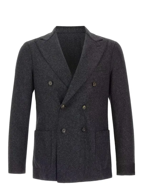 Eleventy Double-breasted Blazer - Grey