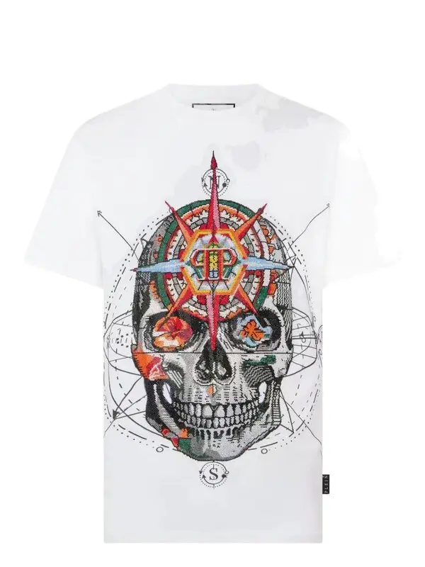 Philipp Plein Skull-graphic T-shirt - White
