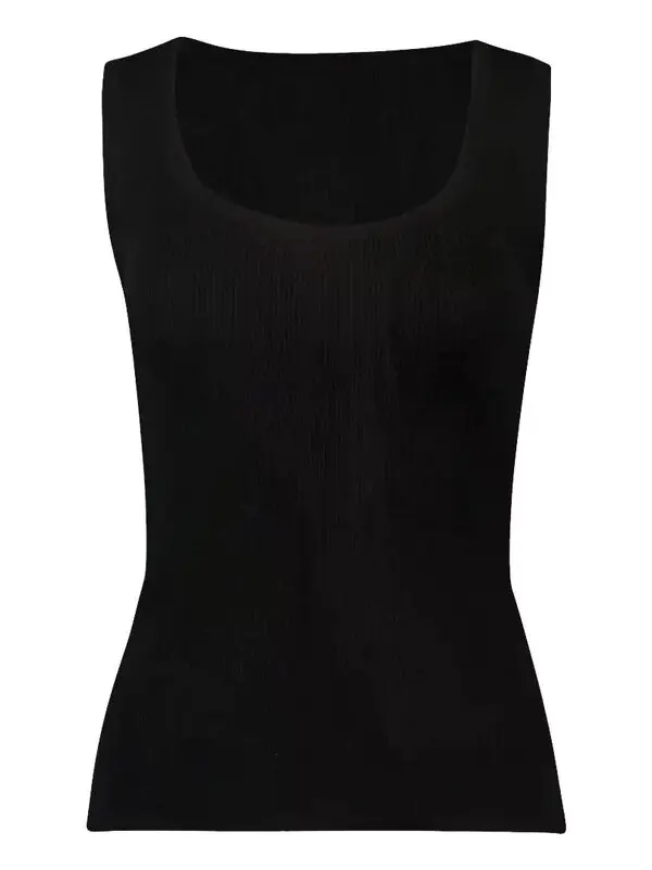 LARS ANDERSSON Scoop-neck Ribbed Tank Top - Black