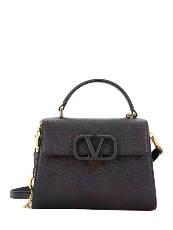 Valentino Garavani V Sling Top Handle Shoulder Bag Small - Black