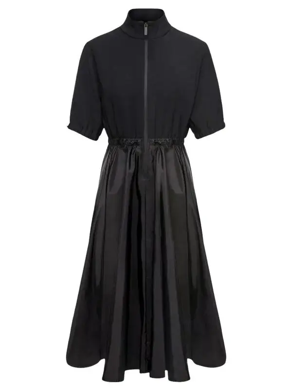 Moncler Logo Patch Midi Dress - Black