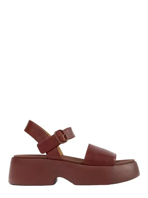 Camper Tasha Leather Sandals - Red