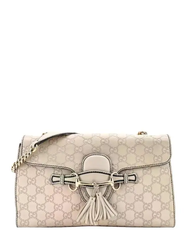 Gucci Emily Chain Flap Bag Sima Leather Medium - Neutrals