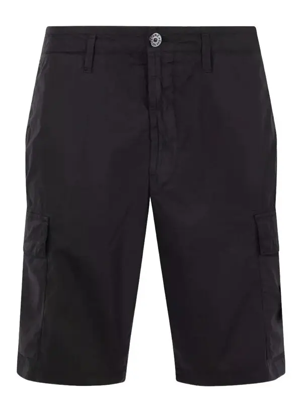 Stone Island Logo Badge Shorts - Black