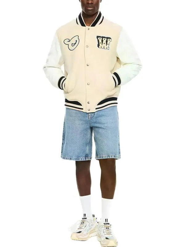 Off-White Star Logo Varsity Jacket - Neutrals
