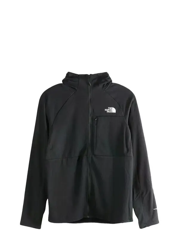 The North Face Logo-embroidered Zip-up Hoodie - Black