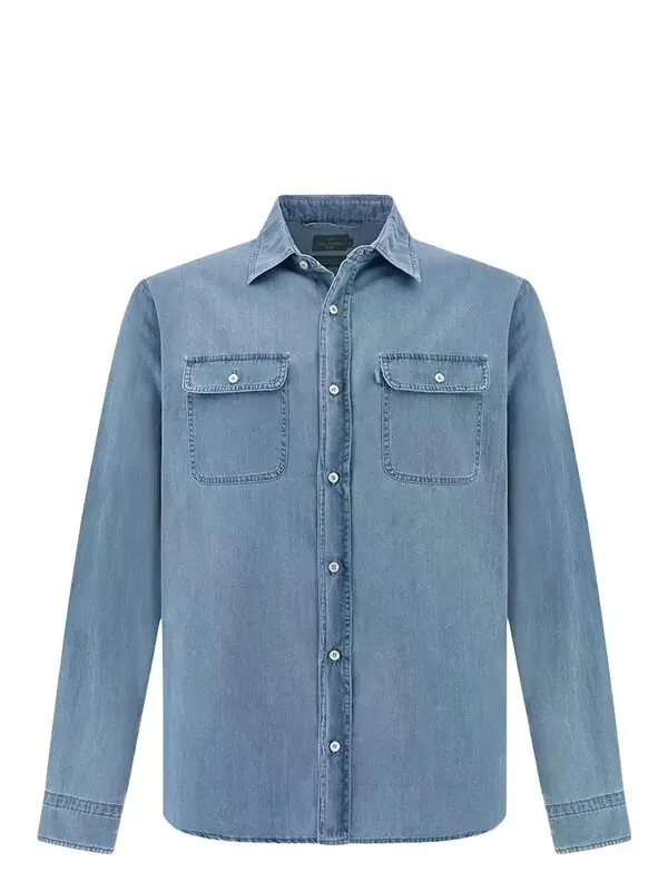 Paul & Shark Buttoned Denim Overshirt - Blue