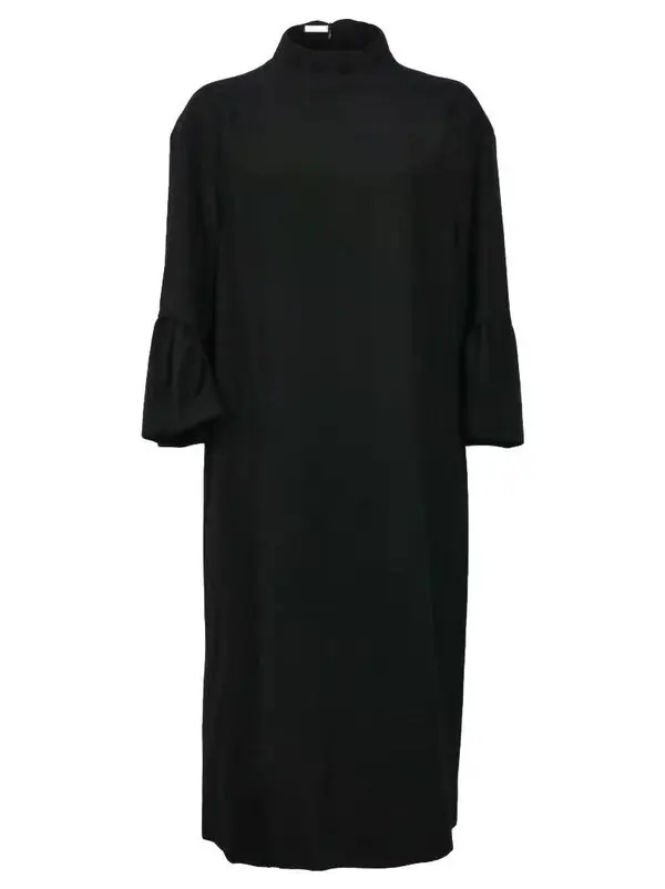 Dries Van Noten Flared-sleeve Midi Dress - Black