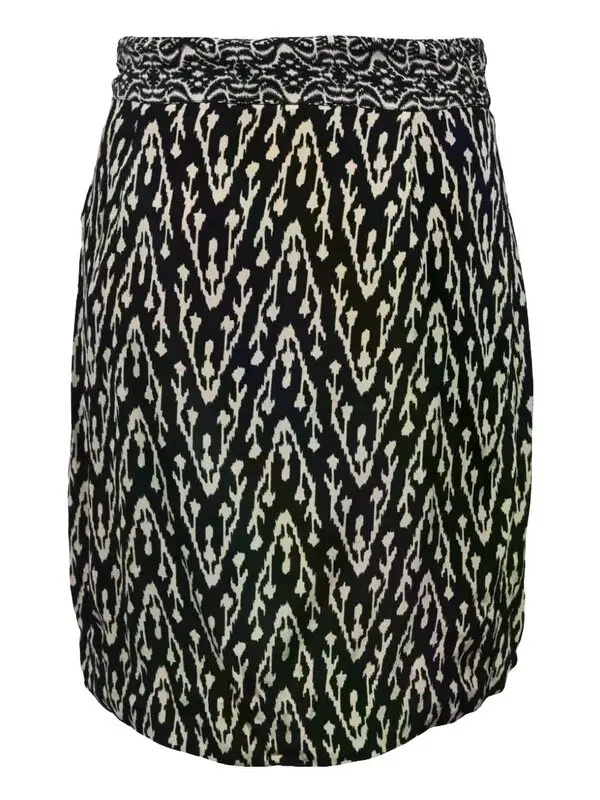Ba&sh Iliade Printed Wrap Mini Skirt - Black
