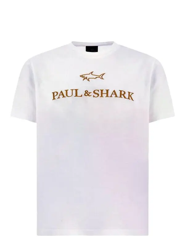 Paul & Shark Logo-embroidered Cotton T-shirt - White