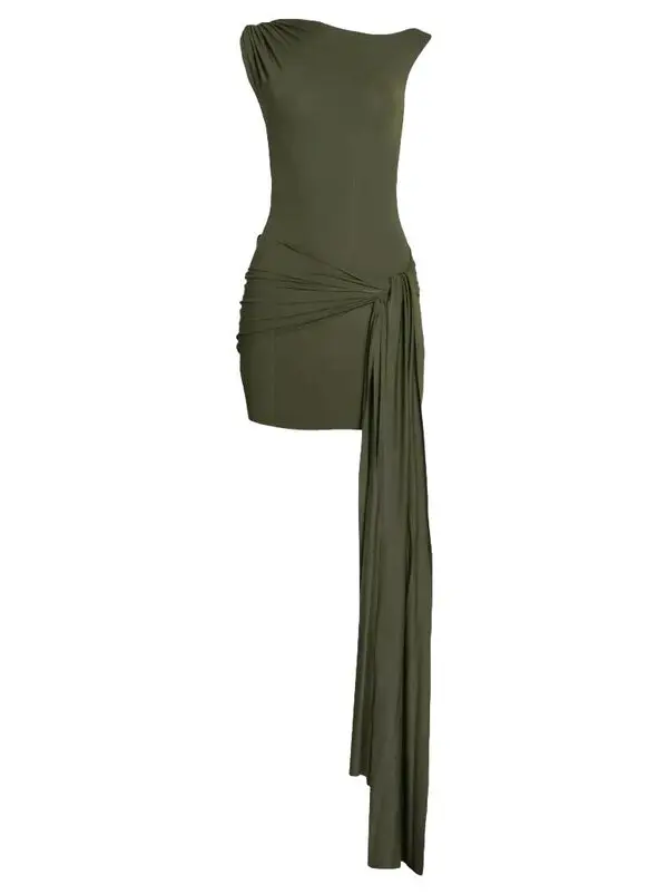 AXEL 113 Tina Draped Mini Dress - Green