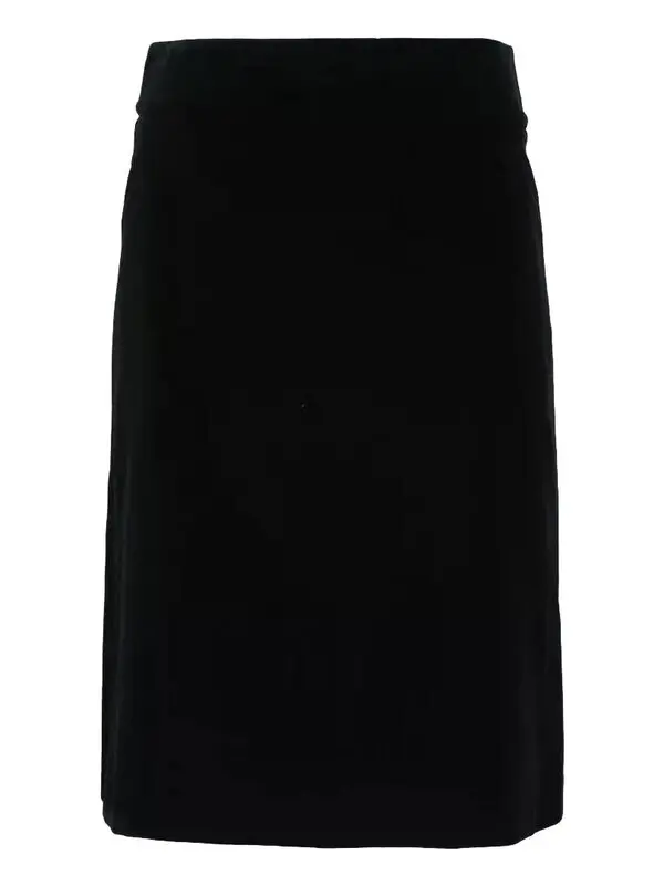 Alexander McQueen Velvet Midi Skirt - Black