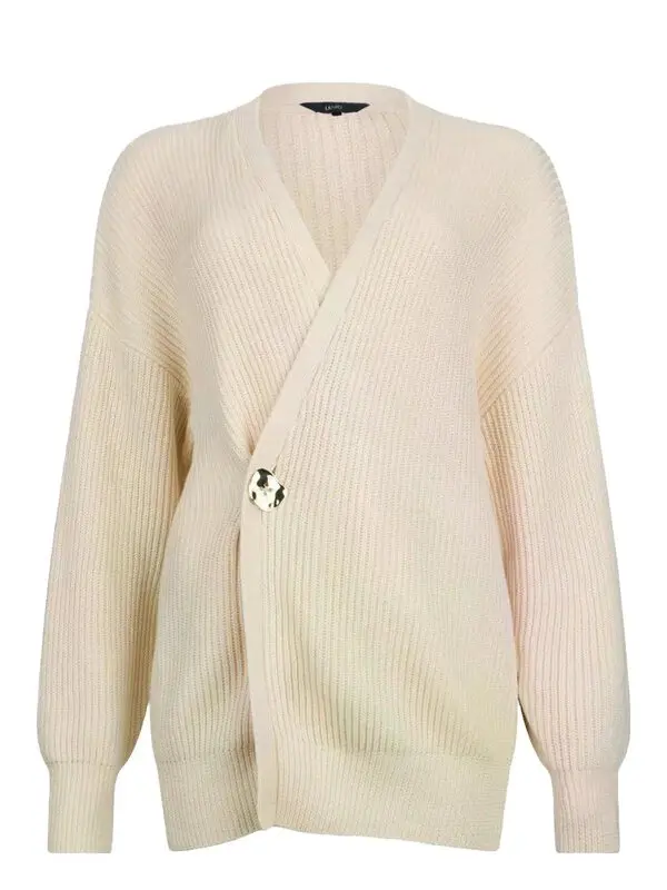 Liu Jo Rib Knit Button Cardigan - Neutrals
