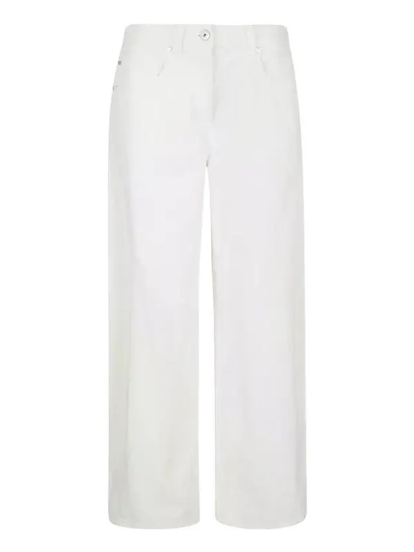 Brunello Cucinelli Wide-leg Trousers - White