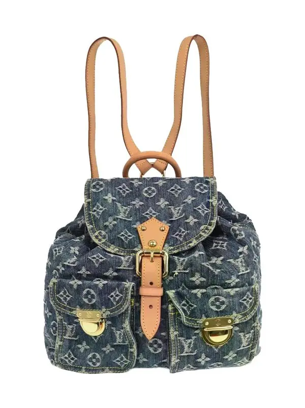 LOUIS VUITTON 2006 Sac A Dos Gm Monogram Denim Backpack - Blue
