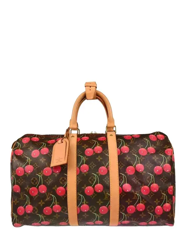 LOUIS VUITTON X Takashi Murakami Cerises Keepall 45 Duffle Bag - Brown