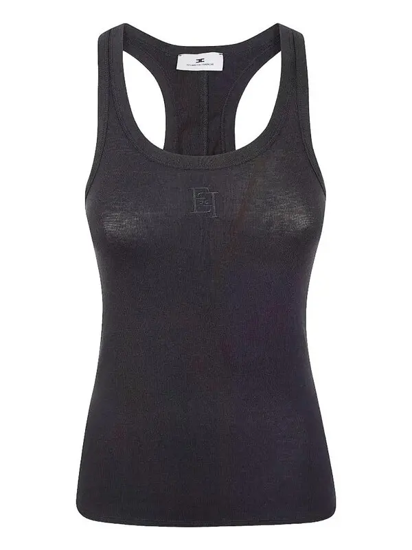Elisabetta Franchi Racerback Tank Top - Black