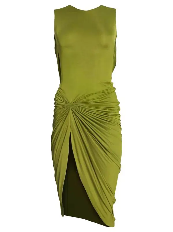 AXEL 113 Adelina Draped Midi Dress - Green